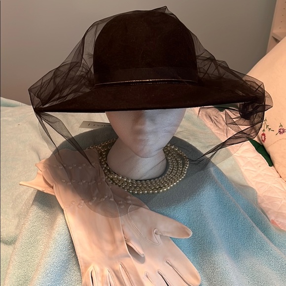 Lancaster | Accessories | Vintage Wide Brimmed Black Hat With Black ...